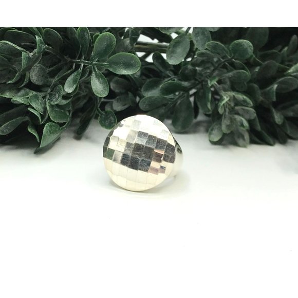 925 Sterling Silver | Jewelry | Vintage Ring 925 Silver Tone Block ...